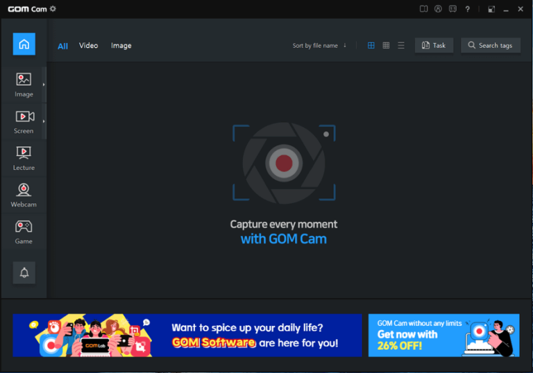 برنامج GOM Cam لتصوير شاشة الكمبيوتر والألعاب فيديو